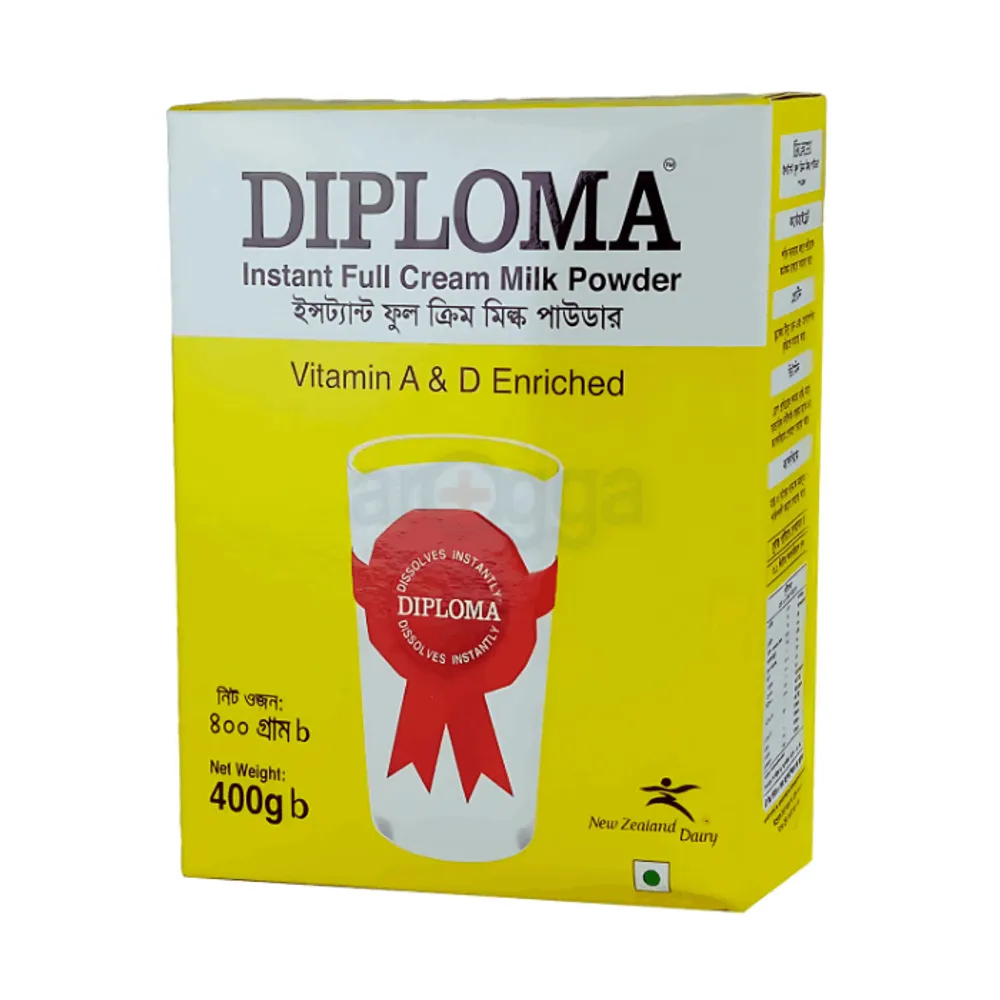 Diploma Instant Full Cream Milk Powder (400g) ( ডিপ্লোমা দুধ ) | Ariba Mart